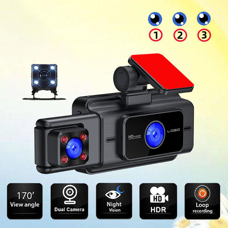 Vehicle Night Vision 3- Channel Dash Camera – Blessrich